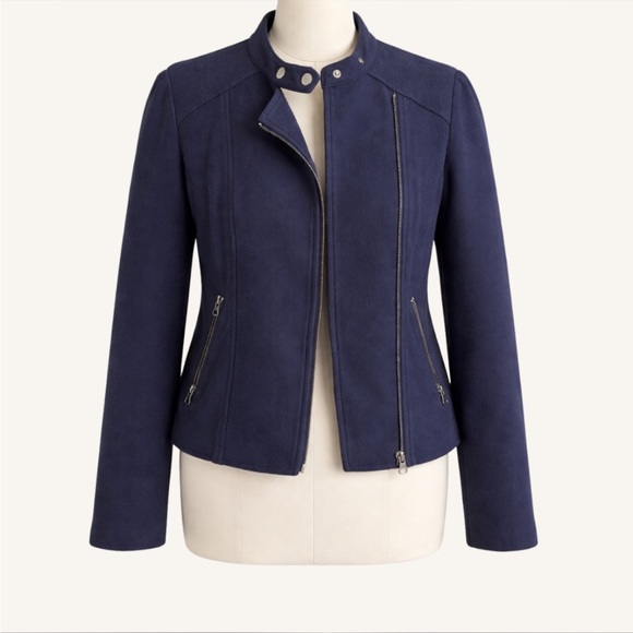 Boden | Jackets & Coats | Boden Navy Blue Textured Cotton Wool Blend ...